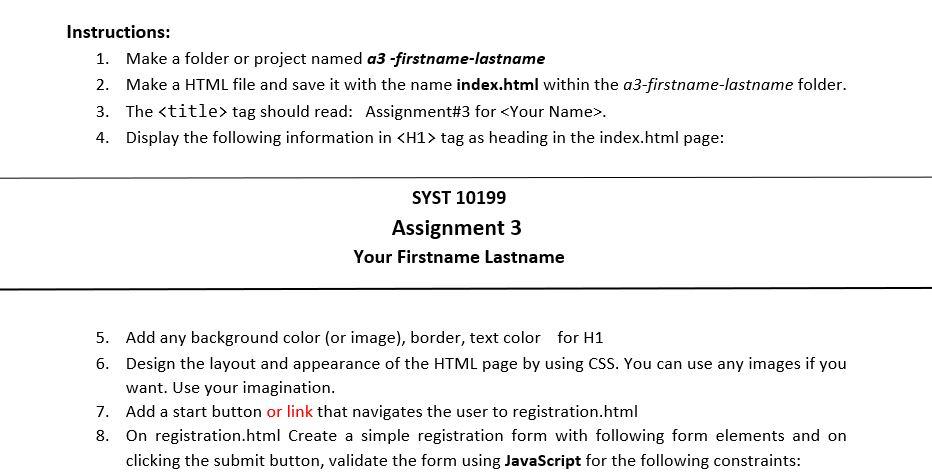 Solved Instructions 1 Make A Folder Or Project Named A3 