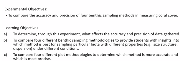 Solved Experimental Objectives: - To compare the accuracy | Chegg.com