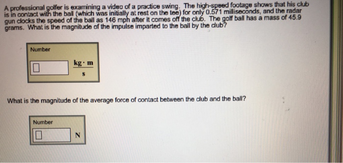 Solved A professional goffer is examining a video of a | Chegg.com