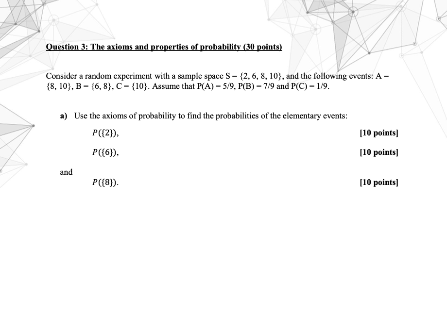 Solved Question 2: Set theory (40 points) Let's assume that | Chegg.com