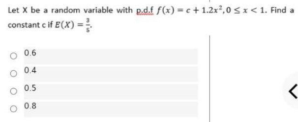 Solved Let X be a random variable with p.d.f f(x) = c + | Chegg.com