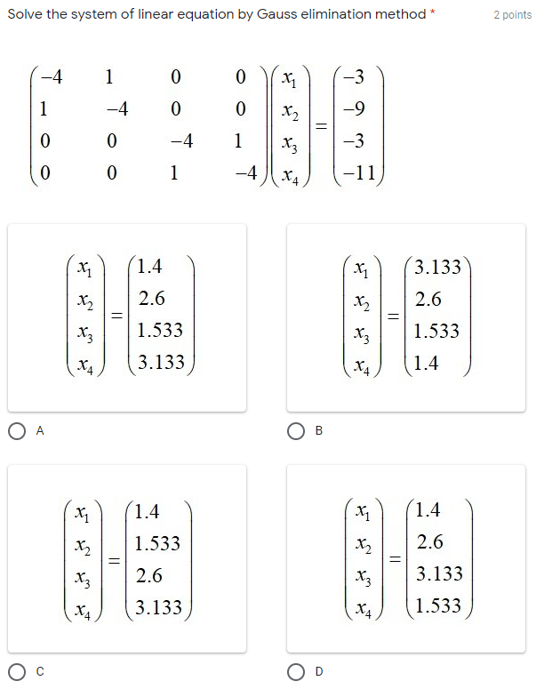 Solved Solve the system of linear equation by Gauss | Chegg.com
