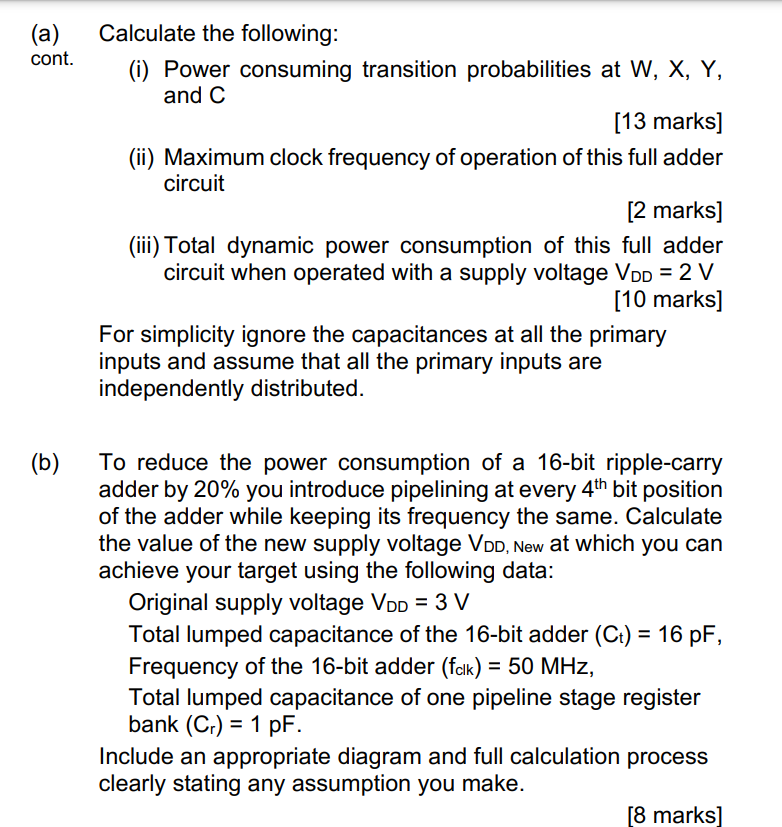 Solved Consider the diagram of a full adder shown in Fig. | Chegg.com