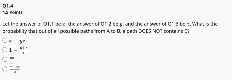 Solved Q1 Count to calculate probability for paths 12 Points | Chegg.com