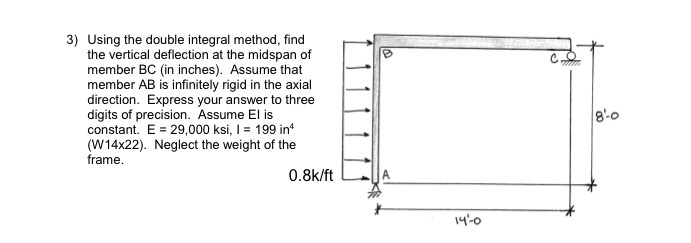 Solved 3) Using the double integral method, find the | Chegg.com