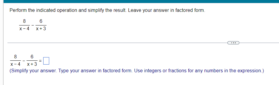 Solved Perform the indicated operation and simplify the | Chegg.com