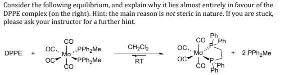 Solved Consider the following equilibrium, and explain why | Chegg.com