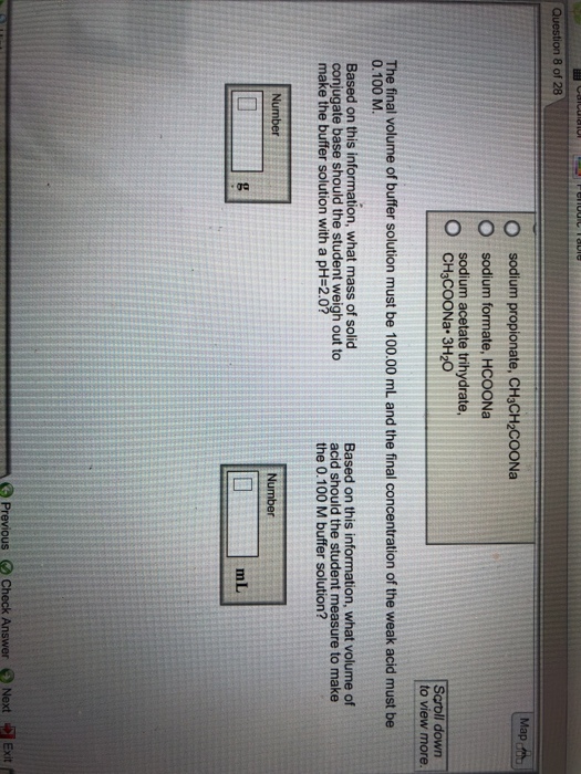 Solved Question 8 of 28 O O sodium propionate, CH3CH2COONa | Chegg.com
