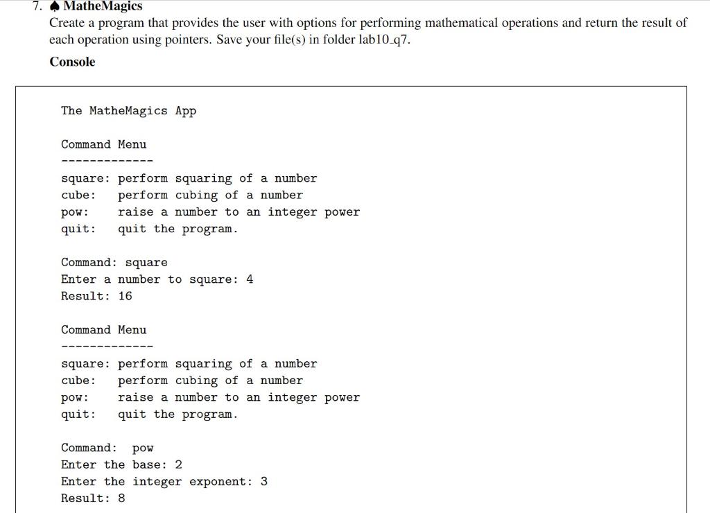 Solved C++ Write three mathematical functions named | Chegg.com