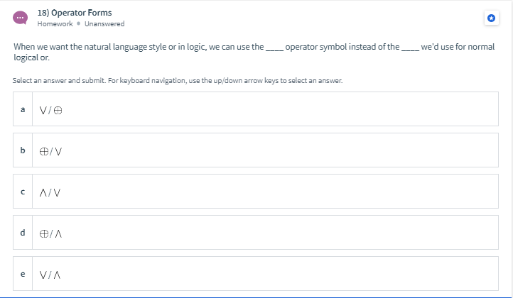 Solved 18) Operator Forms Homework. Unanswered When we want | Chegg.com