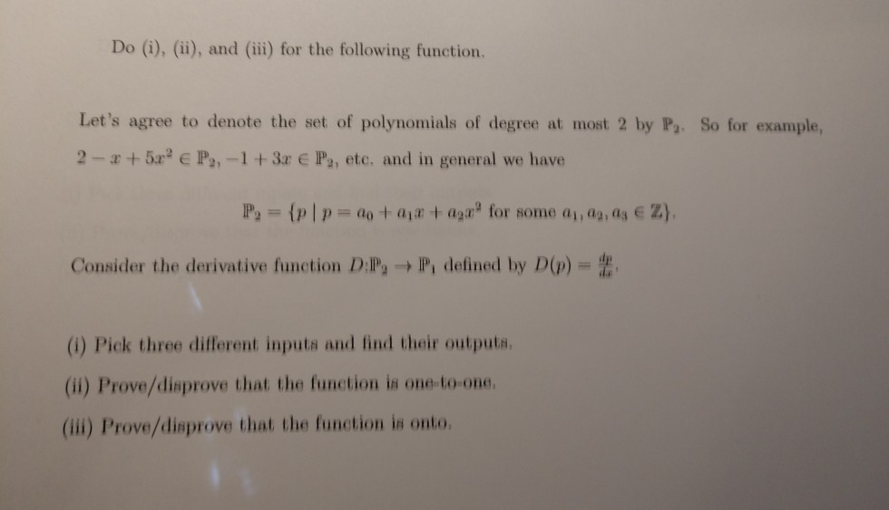 Solved Do (i), (ii), and (ii) for the following function | Chegg.com