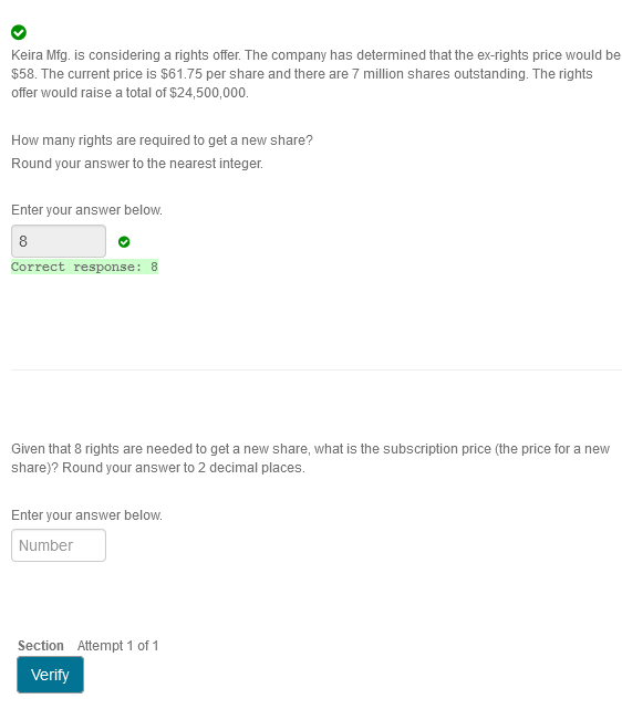 Solved Keira Mfg. is considering a rights offer. The company | Chegg.com