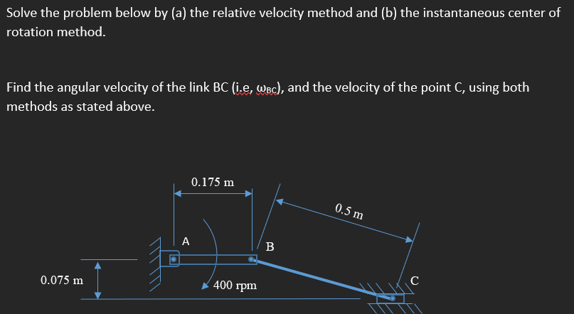 Solved Solve the problem below by (a) the relative velocity | Chegg.com