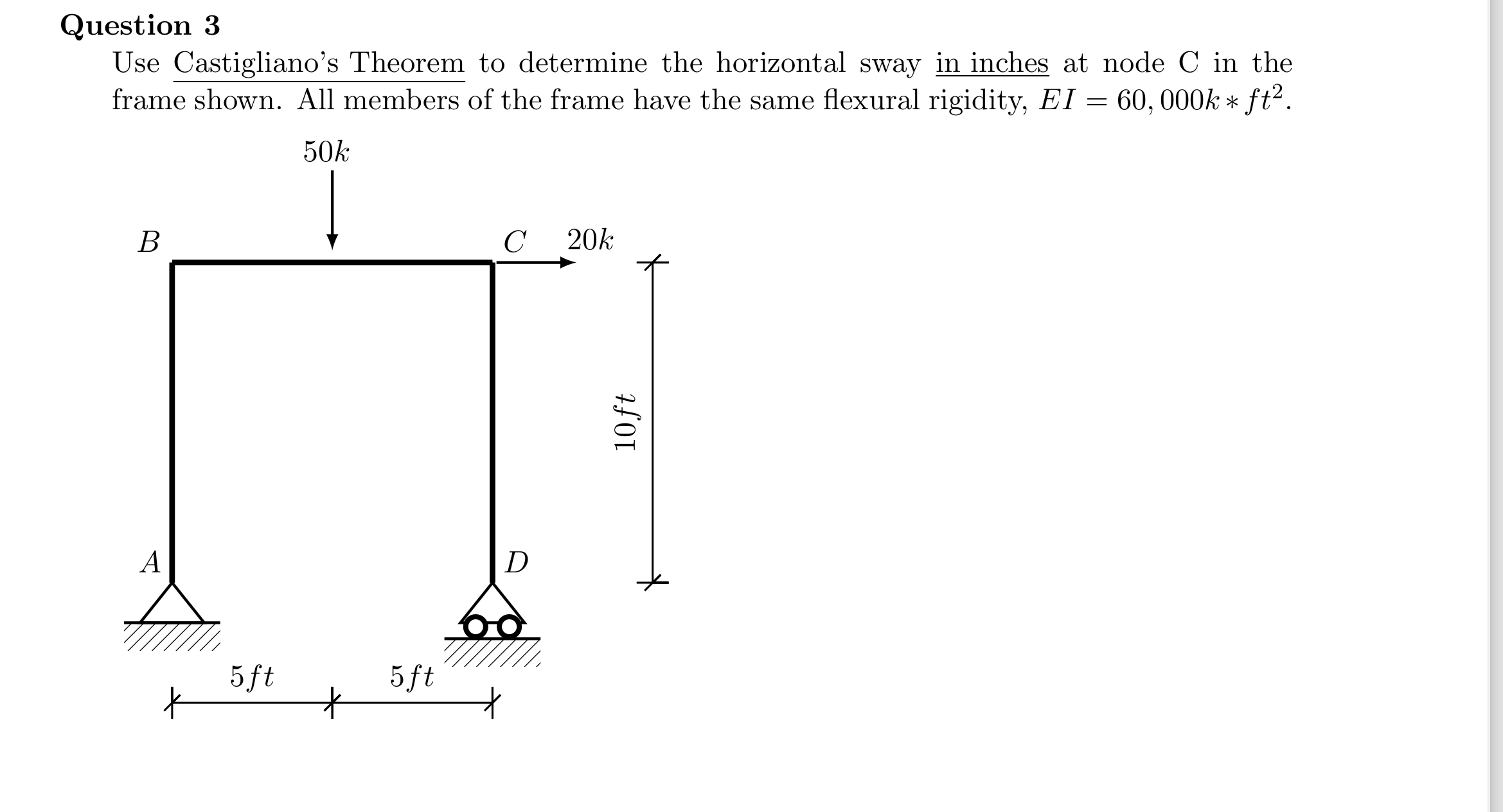 Solved Question 3 ﻿frame shown. All members of the frame | Chegg.com