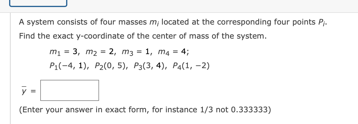 Solved A system consists of four masses m; located at the | Chegg.com