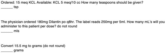 Solved Ordered: 15 meq KCL Available: KCL 5 meq/10 cc How | Chegg.com