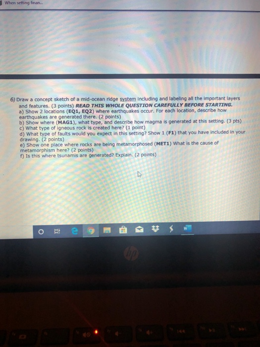 Solved draw a concept sketch of a mid-ocean ridge system | Chegg.com