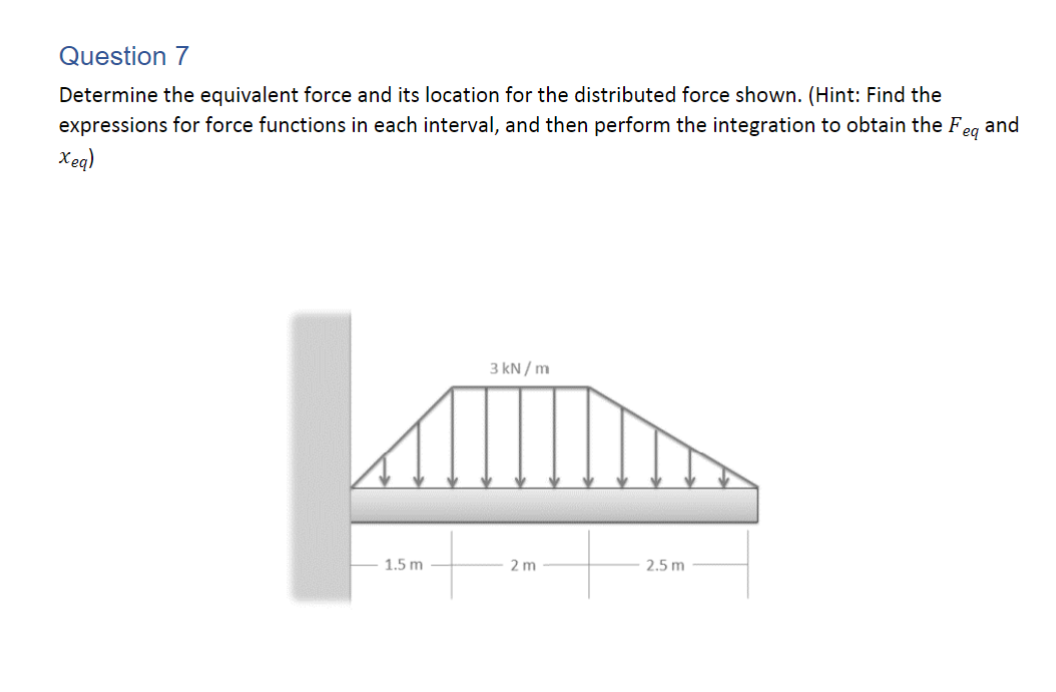 Solved Question 7 Determine the equivalent force and its | Chegg.com