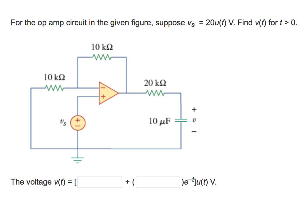 Solved For the op amp circuit in the given figure, suppose | Chegg.com