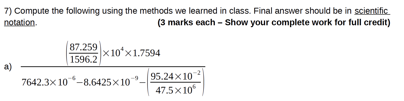 Solved Compute the following using the methods we learned in | Chegg.com