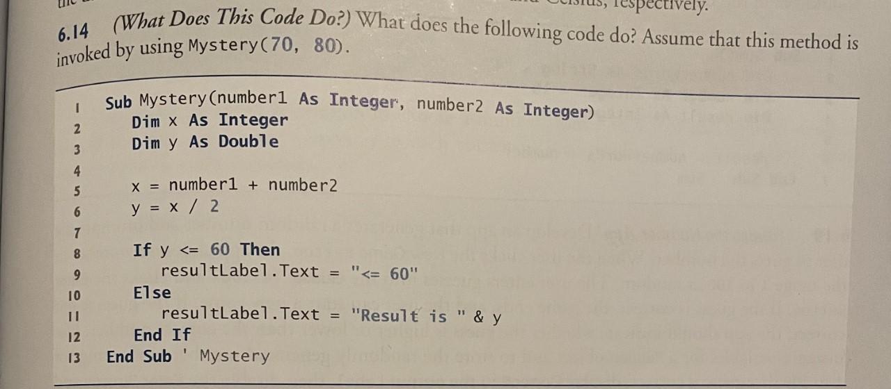 Solved 6.14 (What Does This Code Do?) What does the | Chegg.com