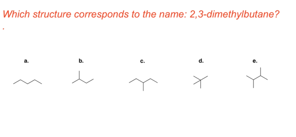 Solved Which structure corresponds to the name: | Chegg.com