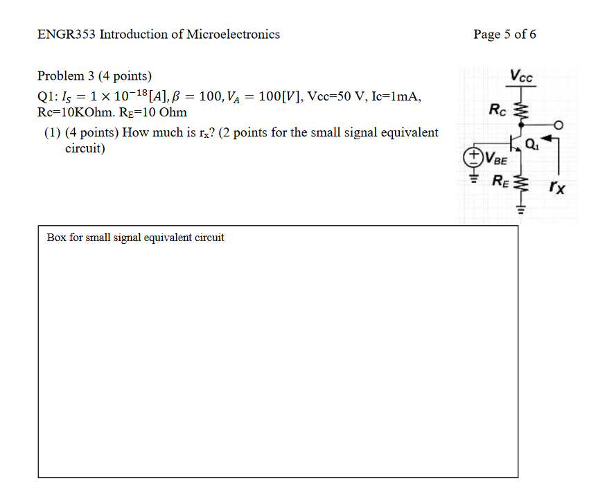 Solved ENGR353 Introduction of Microelectronics Page 5 of 6 | Chegg.com