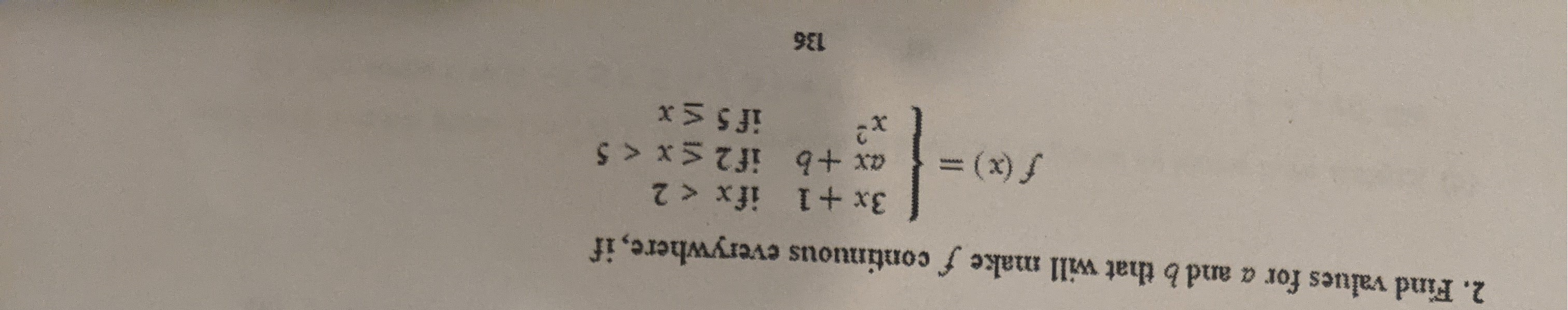 Solved 2. Find values for a and b that will make f | Chegg.com