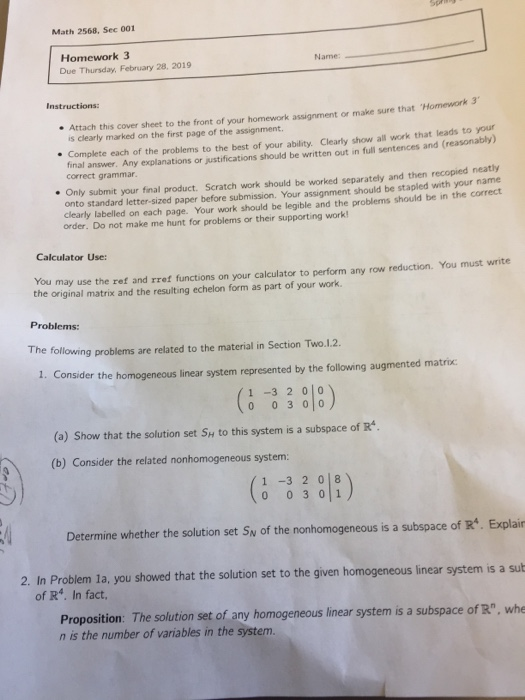 Solved Math 2568, Sec 001 Spring 2019 Use Lemma 2.15 to | Chegg.com Solved Math 2568, Sec 001 Spring 2019 Use Lemma 2.15 to | Chegg.com