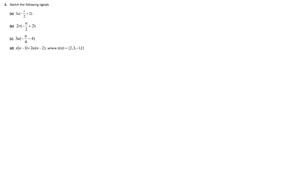 Solved Basic Signal Operations in DSP: Time Reversal , Time | Chegg.com