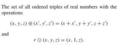 Solved The set of all ordered triples of real numbers with | Chegg.com