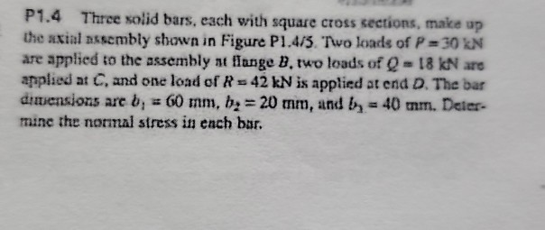 Solved P1.4 Three solid bars, each with square cross | Chegg.com