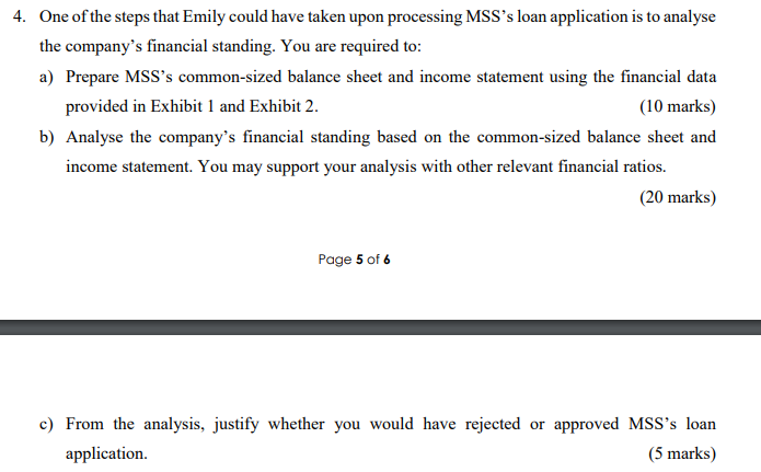 Exhibit 1: MSS Manufacturing Berhad, Statement of | Chegg.com