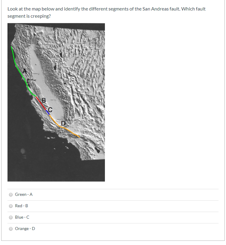 Solved Look at the map below and identify the different | Chegg.com