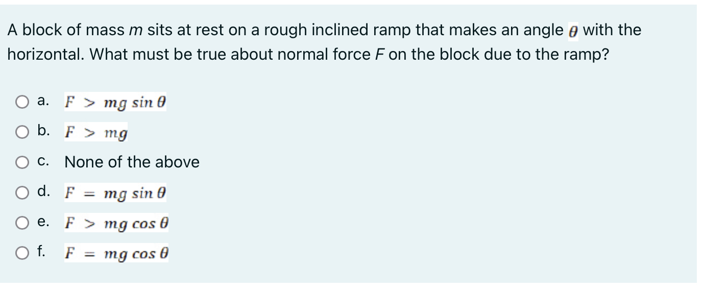 Solved A block of ﻿mass m ﻿sits at ﻿rest on ﻿a rough | Chegg.com