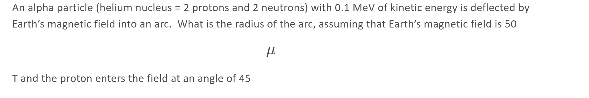 Solved An alpha particle (helium nucleus = 2 protons and 2 | Chegg.com