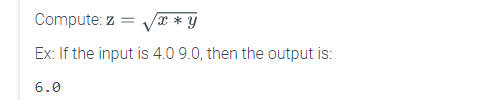 Solved Compute: z=x∗y Ex: If the input is 4.09 .0 , then the | Chegg.com