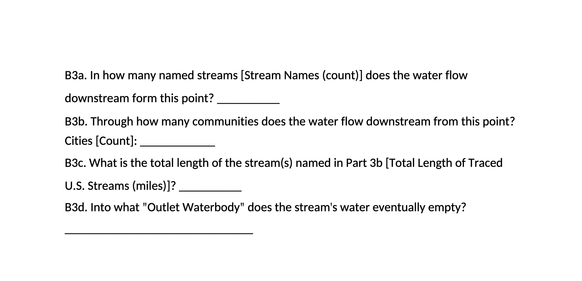 B3a. In how many named streams [Stream Names (count)] | Chegg.com