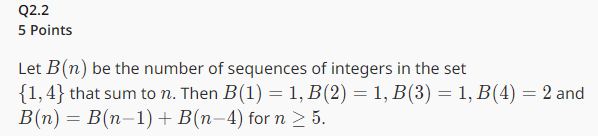 Solved For each of the following, we give a recursive | Chegg.com