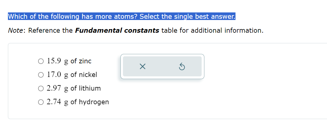 Solved Note: Reference the Fundamental constants table for | Chegg.com