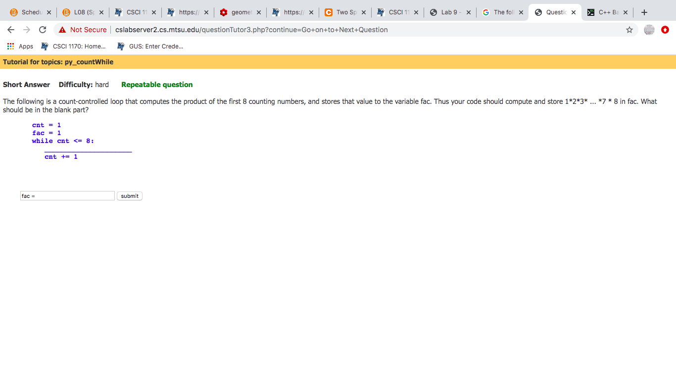 Solved The following is a count-controlled loop that | Chegg.com