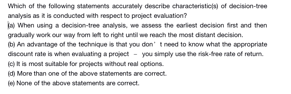 Solved Which of the following statements accurately describe | Chegg.com