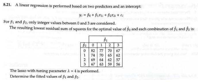 Solved 8.21. A linear regression is performed based on two | Chegg.com