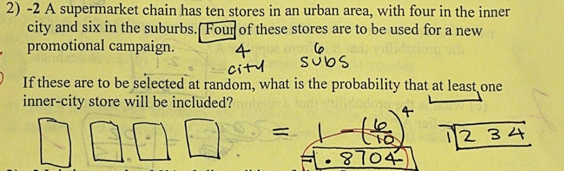 Solved 2) -2 A supermarket chain has ten stores in an urban | Chegg.com
