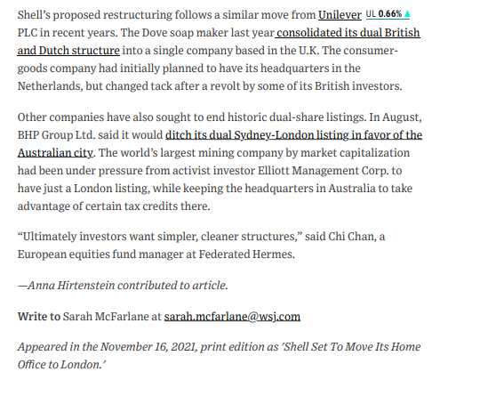 Solved Shell to Move Headquarters to London Amid Energy | Chegg.com