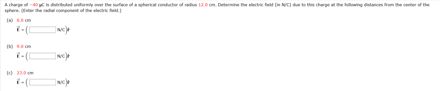 Solved A charge of -40 C is distributed uniformly over the | Chegg.com