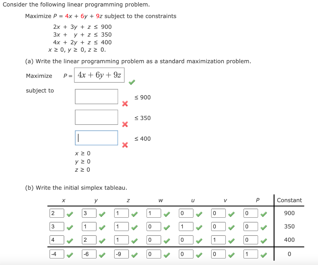 Solved Consider the following linear programming problem. | Chegg.com