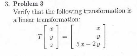 Solved 3. Problem 3 Verify that the following transformation | Chegg.com