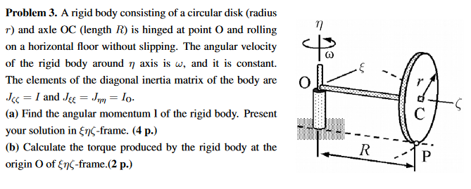 Solved n Problem 3. A rigid body consisting of a circular | Chegg.com