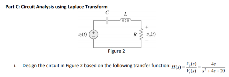 Solved Part C: Circuit Analysis using Laplace Transform с L | Chegg.com